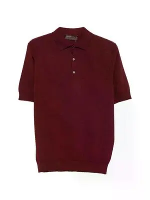 FILIPPO DE LAURENTIIS Patterned Polo Shirt - Red