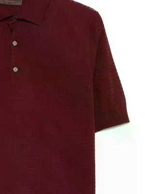 FILIPPO DE LAURENTIIS Patterned Polo Shirt - Red