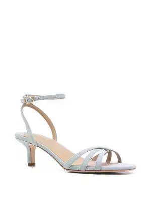 Ralph Lauren Heeled Suede Sandals - Blue