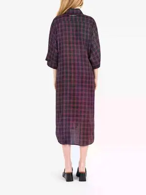 SOCIETE ANONYME Checked Tie Waist Midi Dress