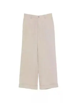 L.B.M. 1911 Cuffed Palazzo Pants - Neutrals