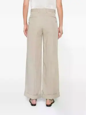 L.B.M. 1911 Cuffed Palazzo Pants - Neutrals