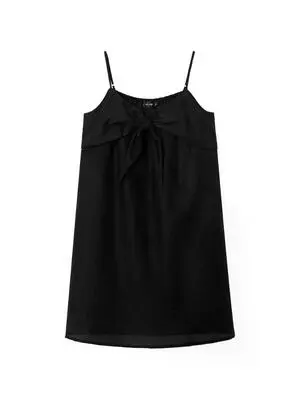 TOUT A COUP Tie-detail Slip Dress - Black