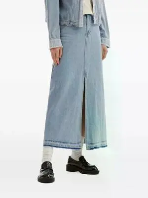 B+AB Frayed Slit Skirt