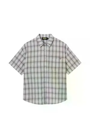 MINI CREAM Plaid Pocket Shirt