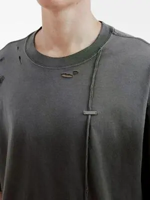 MUSIUM DIV. Distressed Patchwork T-shirt