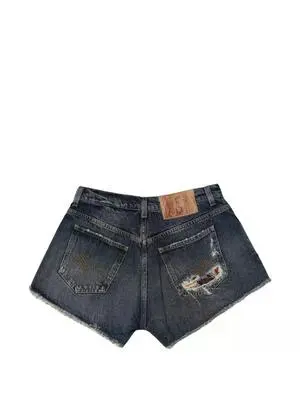 Martine Rose Frayed Denim Shorts