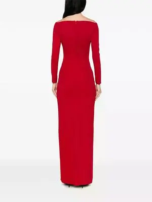 Solace London Lolita Long-sleeve Maxi Dress - Red
