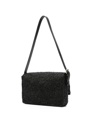 Manebí Woven Shoulder Bag - Black