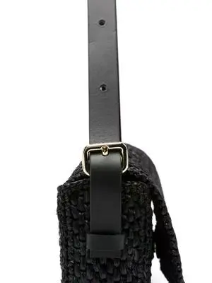 Manebí Woven Shoulder Bag - Black