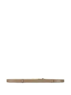 Elisabetta Franchi Smooth Leather Belt With Jewel Plaque