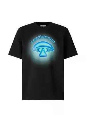Casablanca Airbrush Mushroom Logo T-shirt - Black