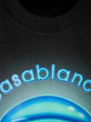 Casablanca Airbrush Mushroom Logo T-shirt - Black