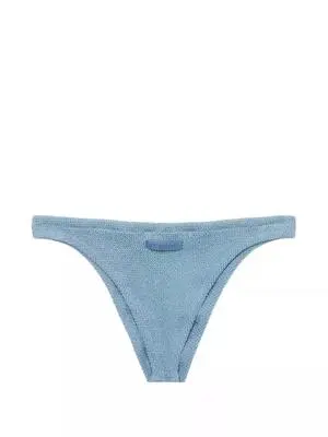 MC2 SAINT BARTH Naomi Crinkled Bikini Bottom - Blue