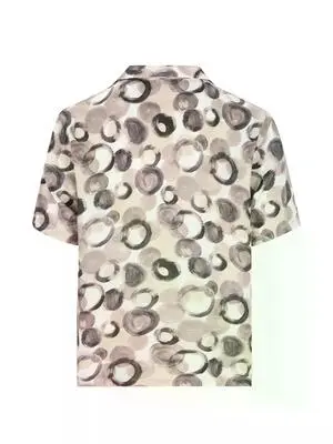 Tagliatore Graphic-print Patch-pocket Shirt - Grey