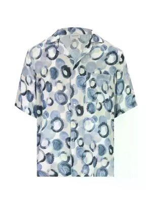 Tagliatore Graphic-print Short-sleeve Shirt - Neutrals