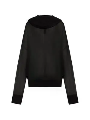 Rick Owens Hooded Long-sleeve Sweater - Black