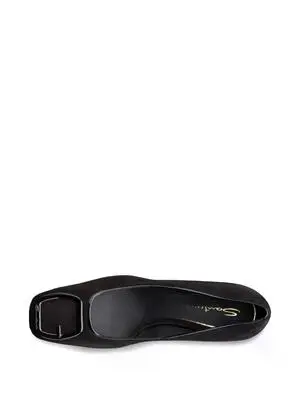 Santoni Suede Block Heel Pumps