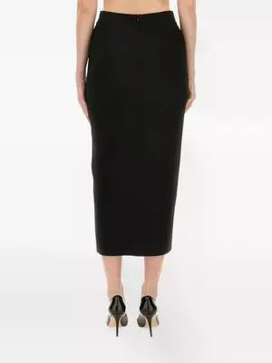 Moschino Fringe Slit Midi Skirt