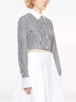 Sportmax Striped Cropped Shirt