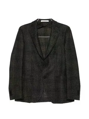 Tagliatore Montecarlo Checked Blazer - Brown