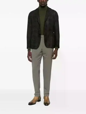 Tagliatore Montecarlo Checked Blazer - Brown