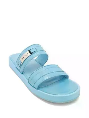 By Far Grained Leather Sandals - Blue
