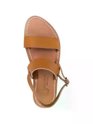 K.JACQUES Barigoule Leather Sandals - Neutrals