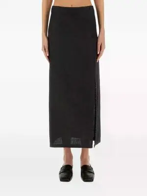 ALYSI Slit Linen Skirt