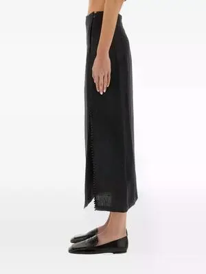 ALYSI Slit Linen Skirt