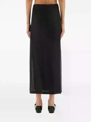 ALYSI Slit Linen Skirt