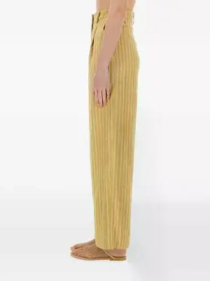 ALYSI Striped Tailored Trousers - Yellow