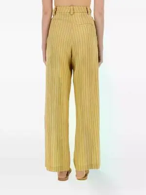 ALYSI Striped Tailored Trousers - Yellow