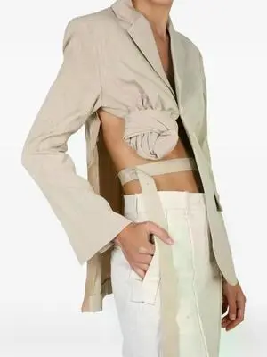 Jacquemus Baccala Knotted Jacket - Neutrals