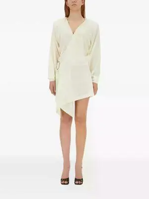 Attico Hurely Wrap Mini Dress