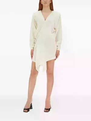 Attico Hurely Wrap Mini Dress