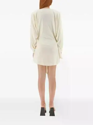 Attico Hurely Wrap Mini Dress