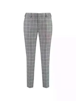 PT TORINO Tailored Plaid Wool Trousers