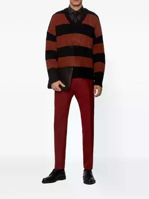 BOSS Ribbed V-neck Sweater
