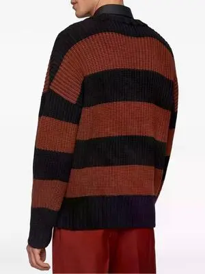 BOSS Ribbed V-neck Sweater