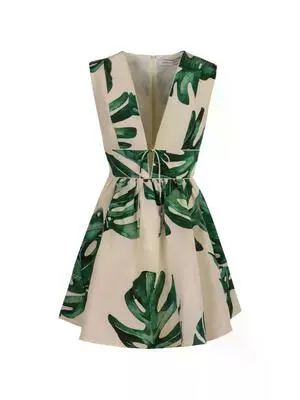 Raquel Diniz V-neck Floral Print Dress