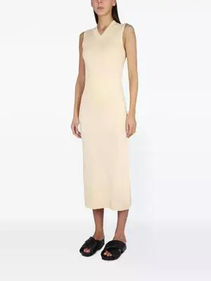Aspesi Midi V-neck Dress - Neutrals