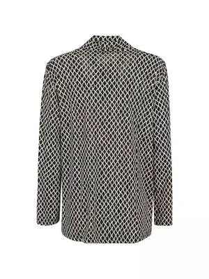 SIYU Printed Cowl Neck Blouse