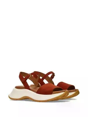 Hogan Buckle Strap Platform Sandals