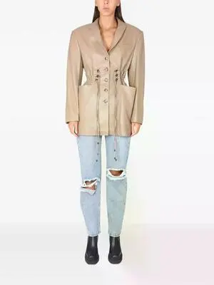 THE MANNEI Gathered-waist Blazer