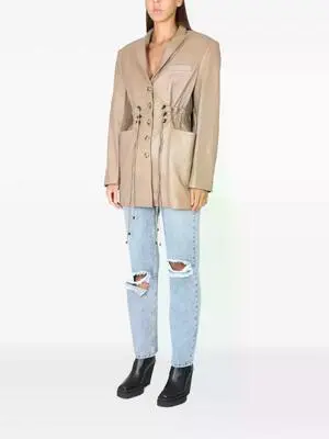 THE MANNEI Gathered-waist Blazer