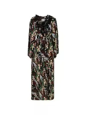 P.a.r.o.s.h Printed Crepe Wrap Dress