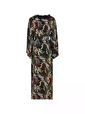 P.a.r.o.s.h Printed Crepe Wrap Dress