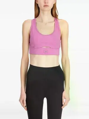 Adidas By Stella McCartney Logo-print Yoga Sports Bra - Pink