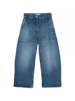 Studio Nicholson Wide-leg Cropped Jeans - Blue